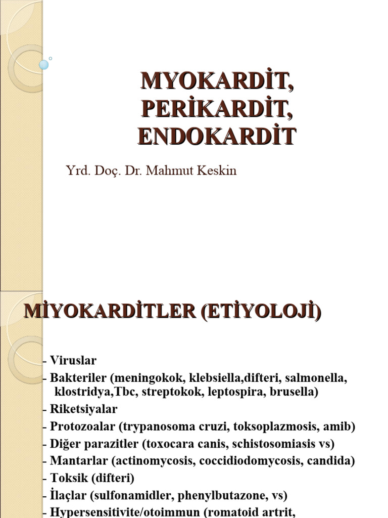 12 - Perikardit-Endokardit | PDF
