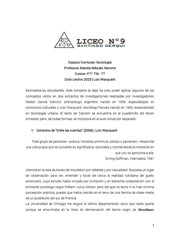 Loic Wacquant | PDF | Sociología