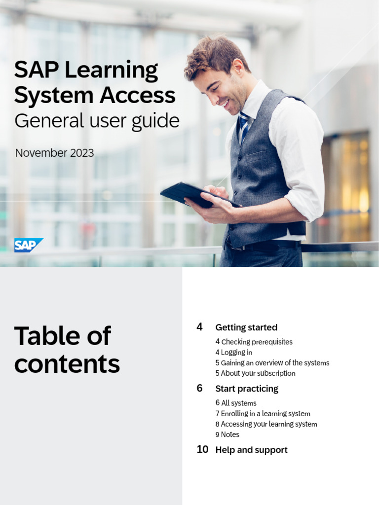SAP Learning System Access - General User Guide | PDF