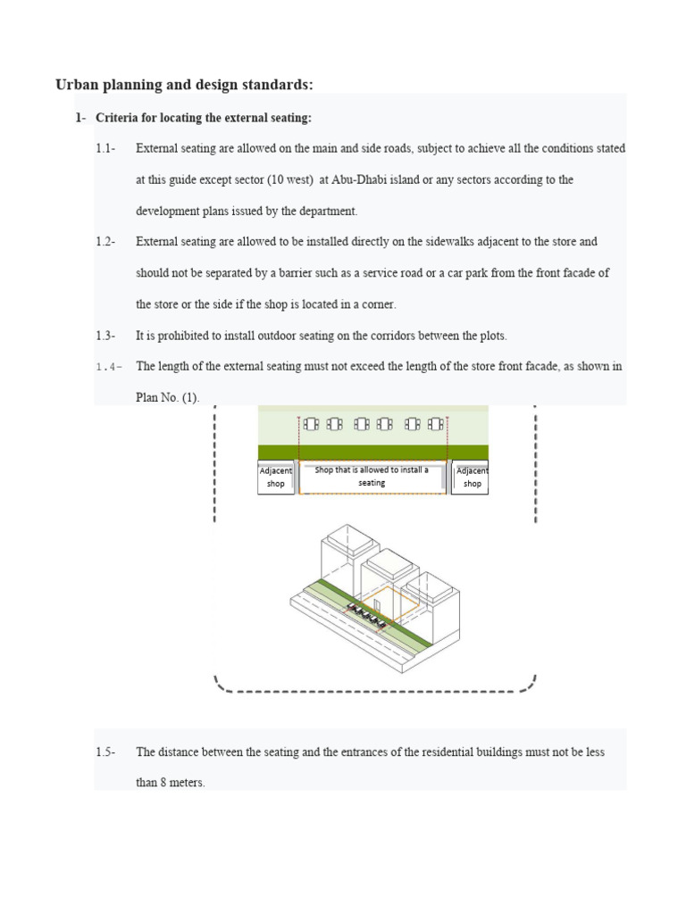 Abu Dhabi Outdoor Seating Guidelines | PDF | Traffic | Sidewalk