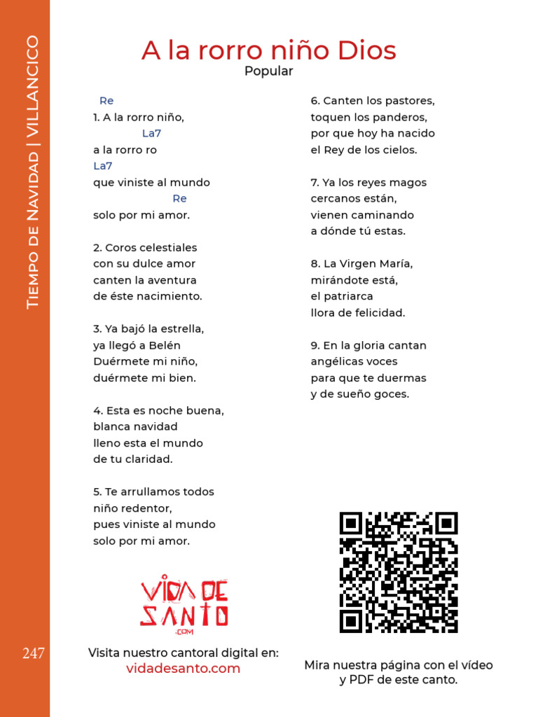Villancico "A la Rorro Niño" | PDF