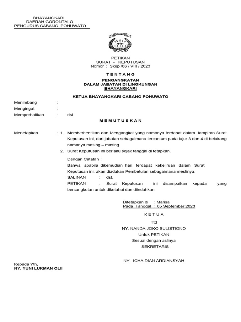 Skep Bhayangkari 2023 | PDF