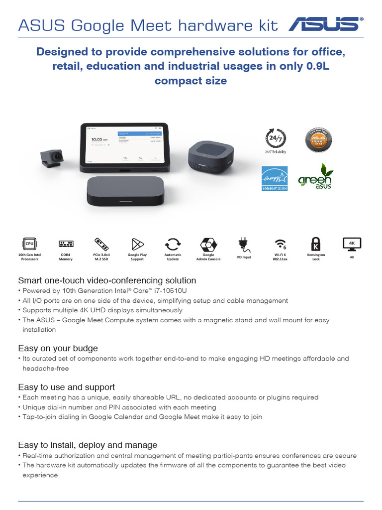 Google Meet Hardware Kit Compressed | PDF | Bios | Usb