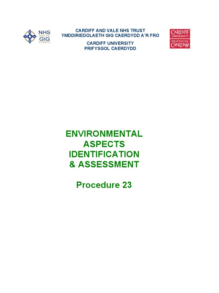 Environmental Aspects Identification and Assessment - Proc | PDF ...