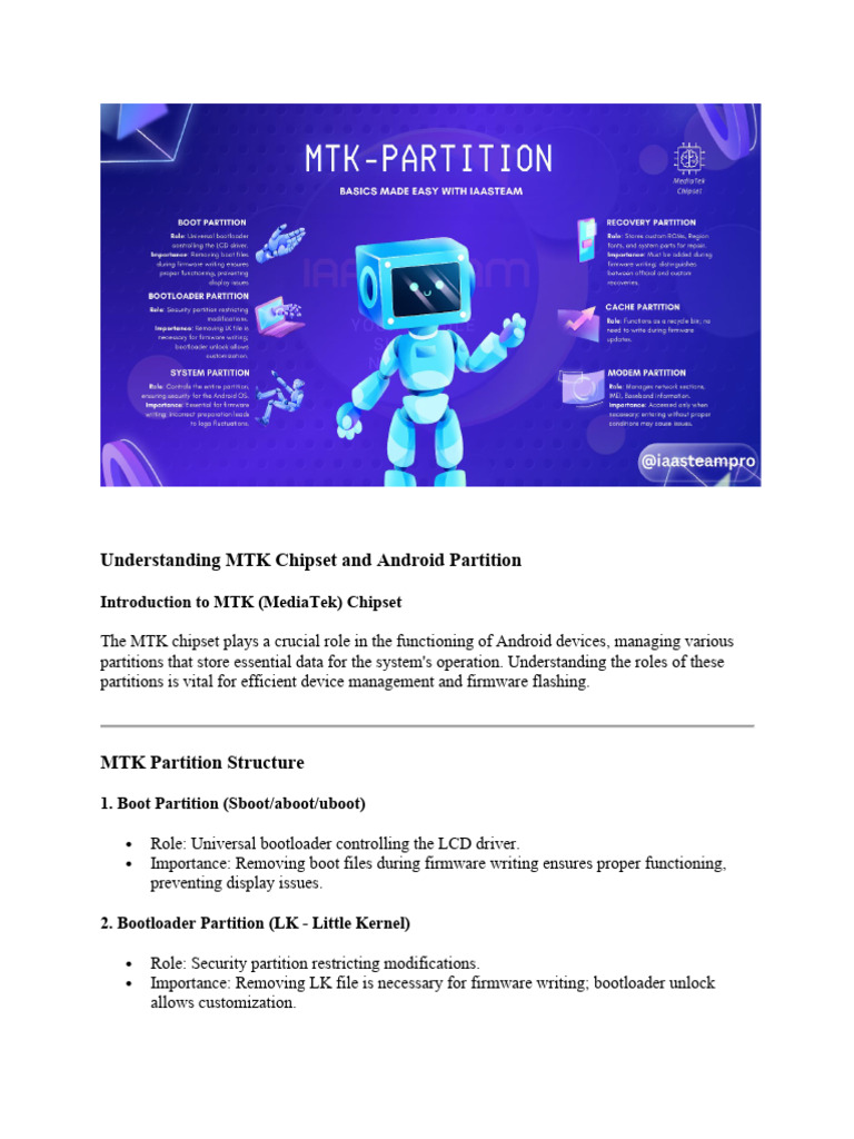 Understanding MTK Chipset and Android Partition | PDF | Booting ...