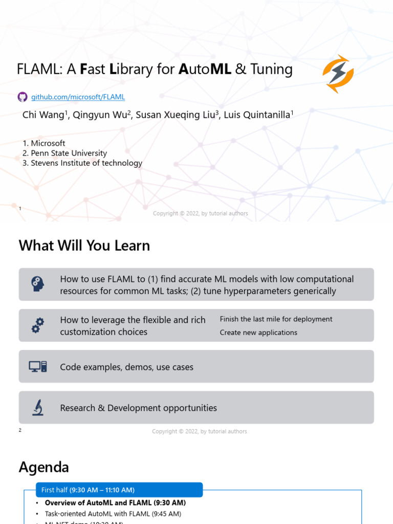 FLAML Tutorial 2022-KDD | PDF | Computer Programming | Systems Science