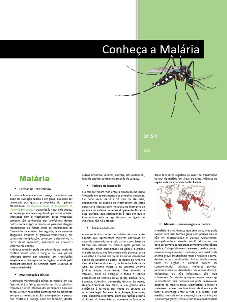 Malária DR - Six | PDF | Malária | Plasmodium