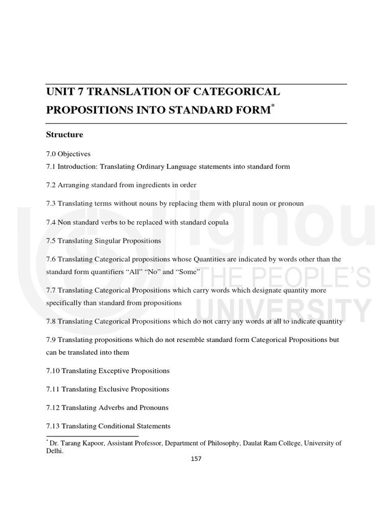 Unit 7 | PDF | Proposition | Noun