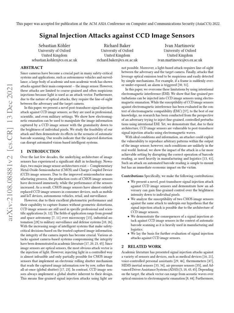 CCD Image Sensor Hacking | PDF | Charge Coupled Device | Analog To ...
