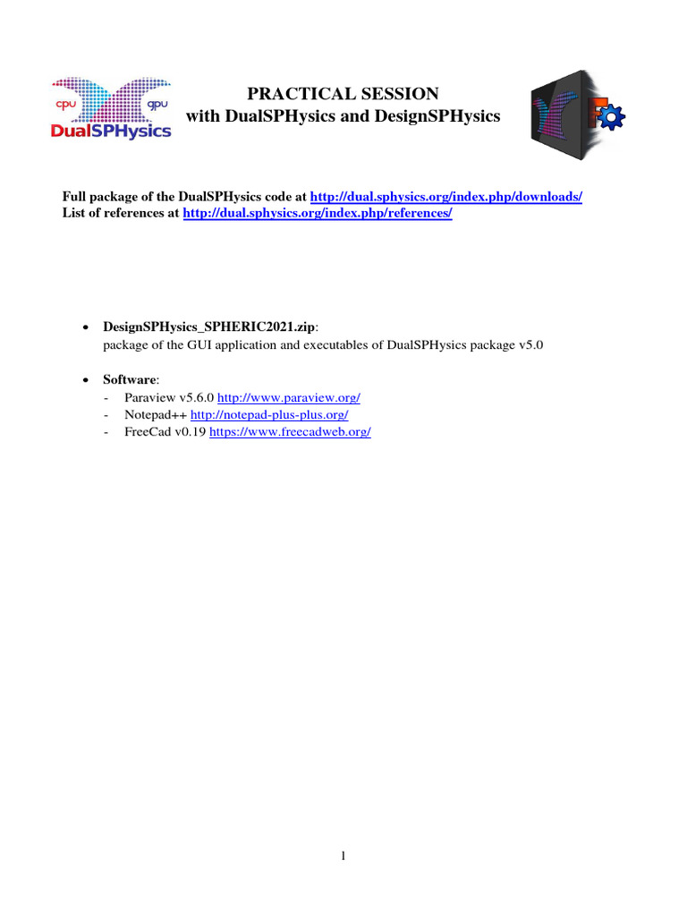 DesignSPHysics Practical Session | PDF