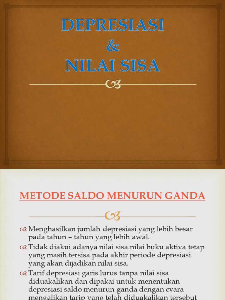Depresiasi - Nilai Sisa | PDF