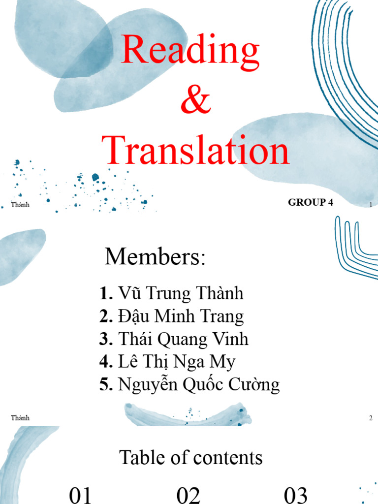 Trans. Theory - Group 4 - Chapter 5 | PDF | Reading Comprehension | Translations