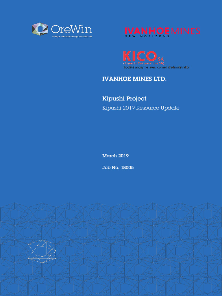 Kipushi 2019 Resource Update | PDF