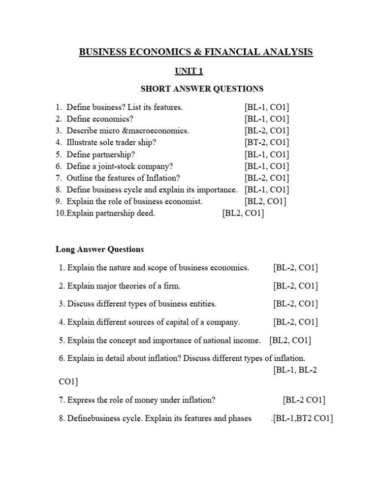 BEFA QUESTION BANK | PDF | Cash Flow Statement | Demand