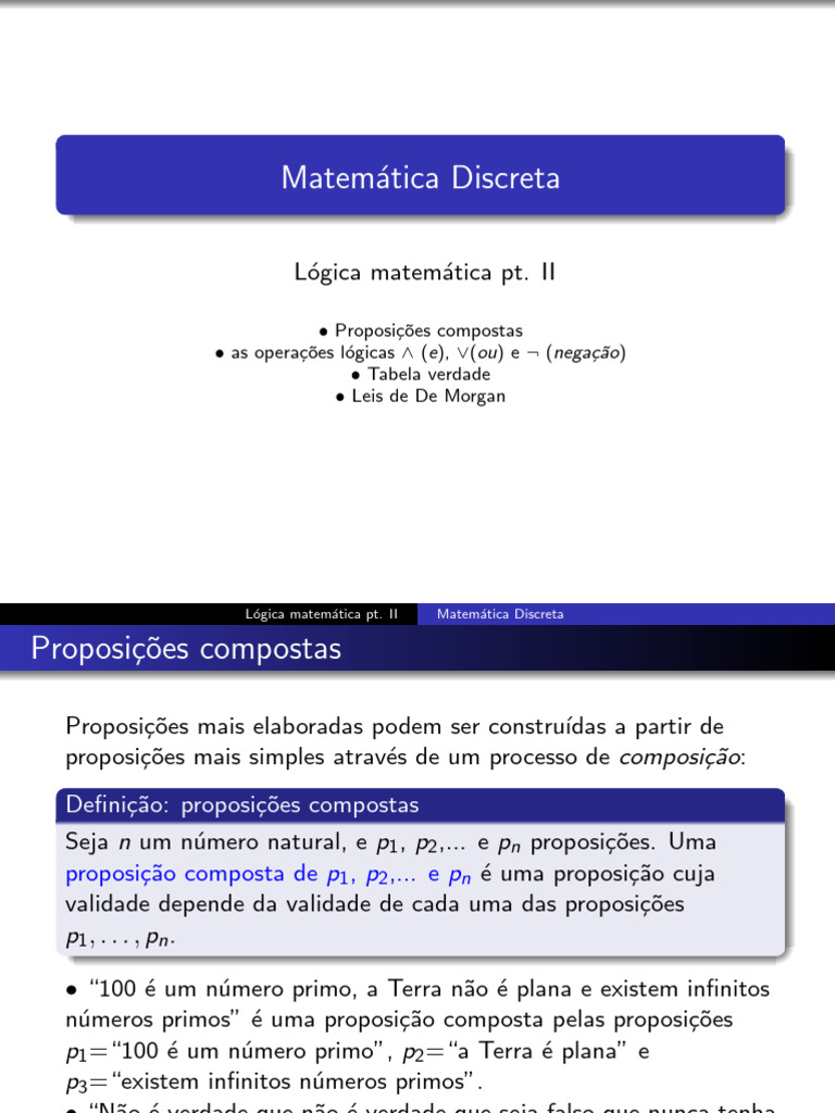 Logica Matematica Pt. II | PDF | Lógica matemática | Sintaxe (lógica)