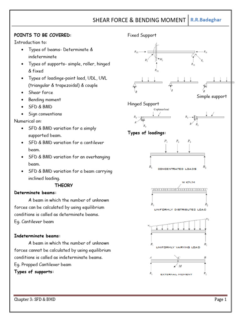 SFD & BMD | PDF | Bending | Beam (Structure)