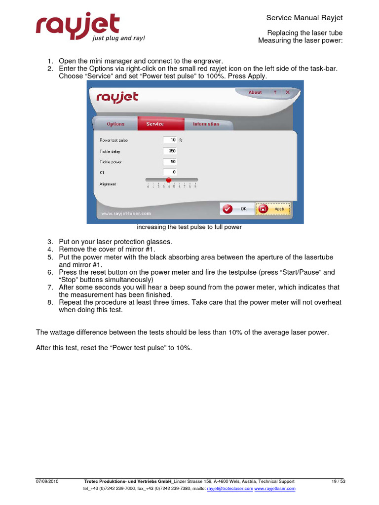 Rayjet - 8015 - Servicemanual - EN 19 | PDF | Equipment