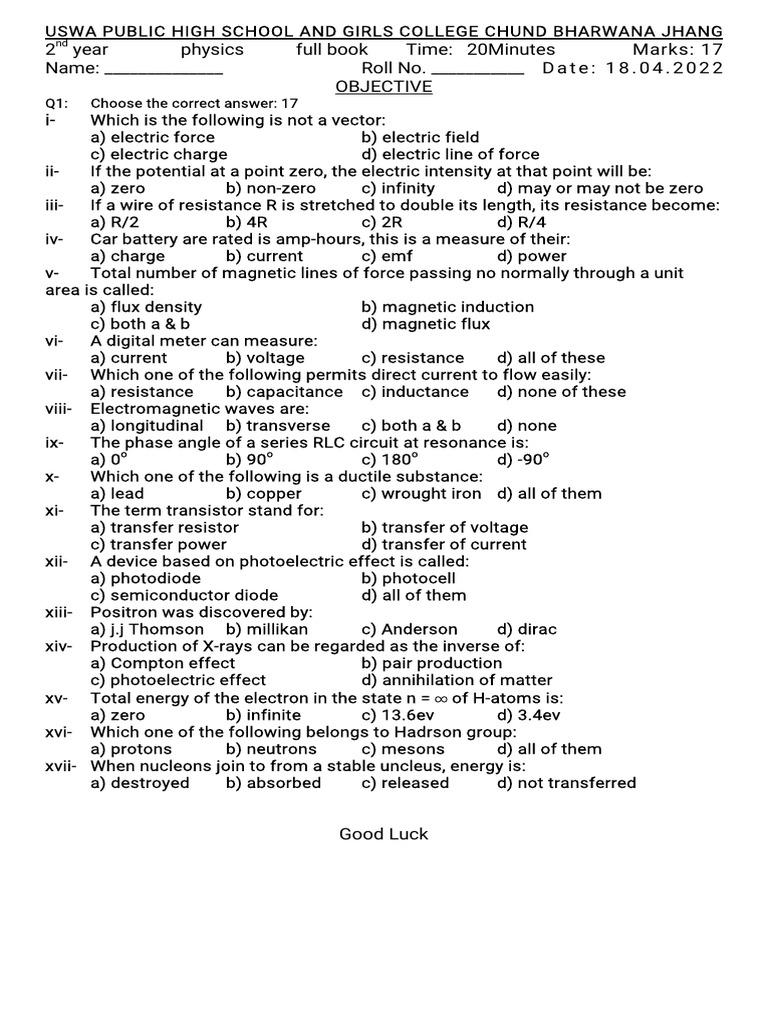 2nd Year Physics Full Book 18.04.2022 | PDF