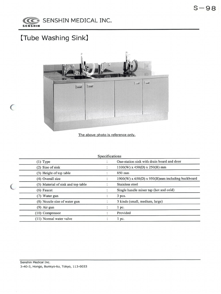 Tube Washing Sink | PDF