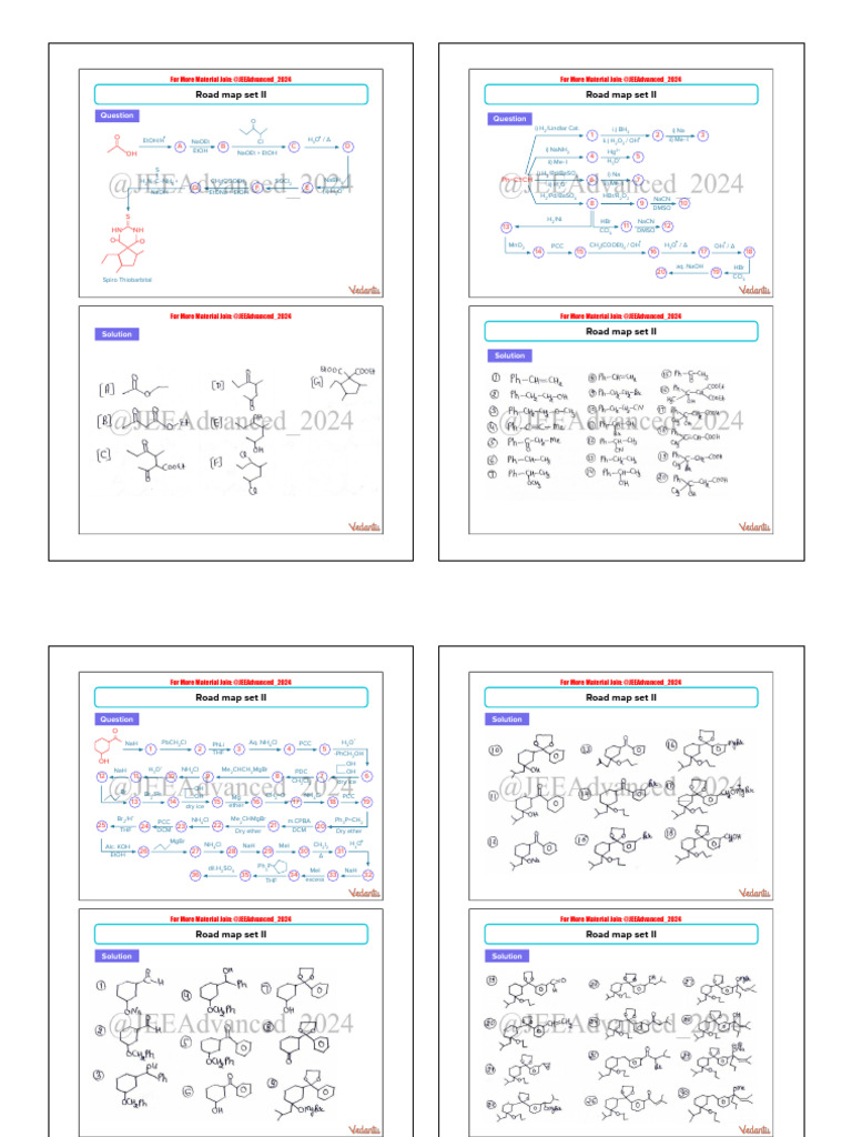 Road Maps Organic Chemistry Set 2 Eklavya @JEEAdvanced - 2024 (2) (4 ...