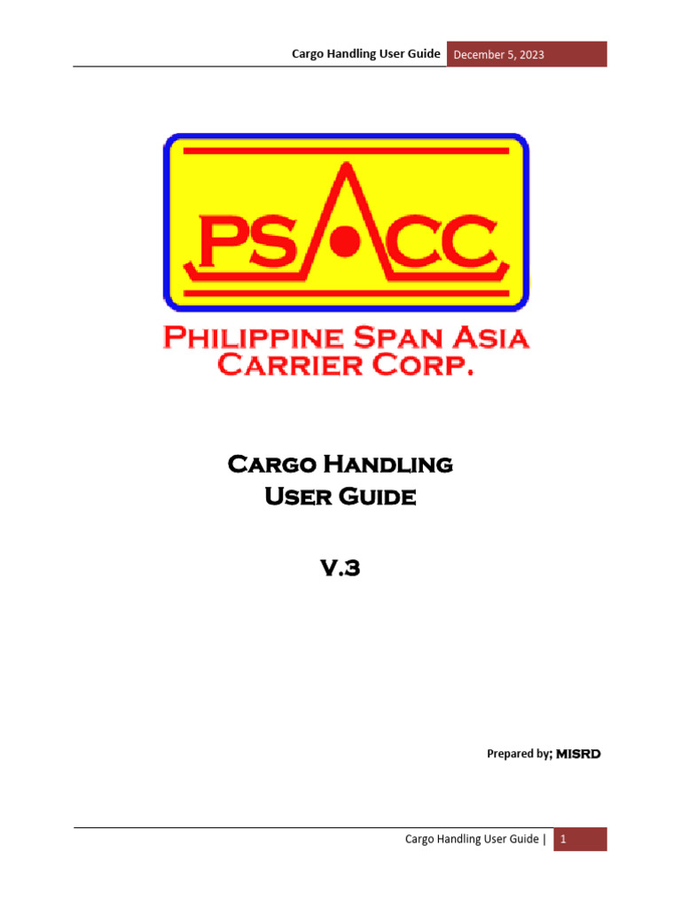 Cargo Handling Guide 2023 | PDF | Computer Science | System Software