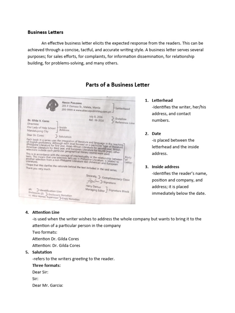 Business Letters | PDF | Text | Written Communication