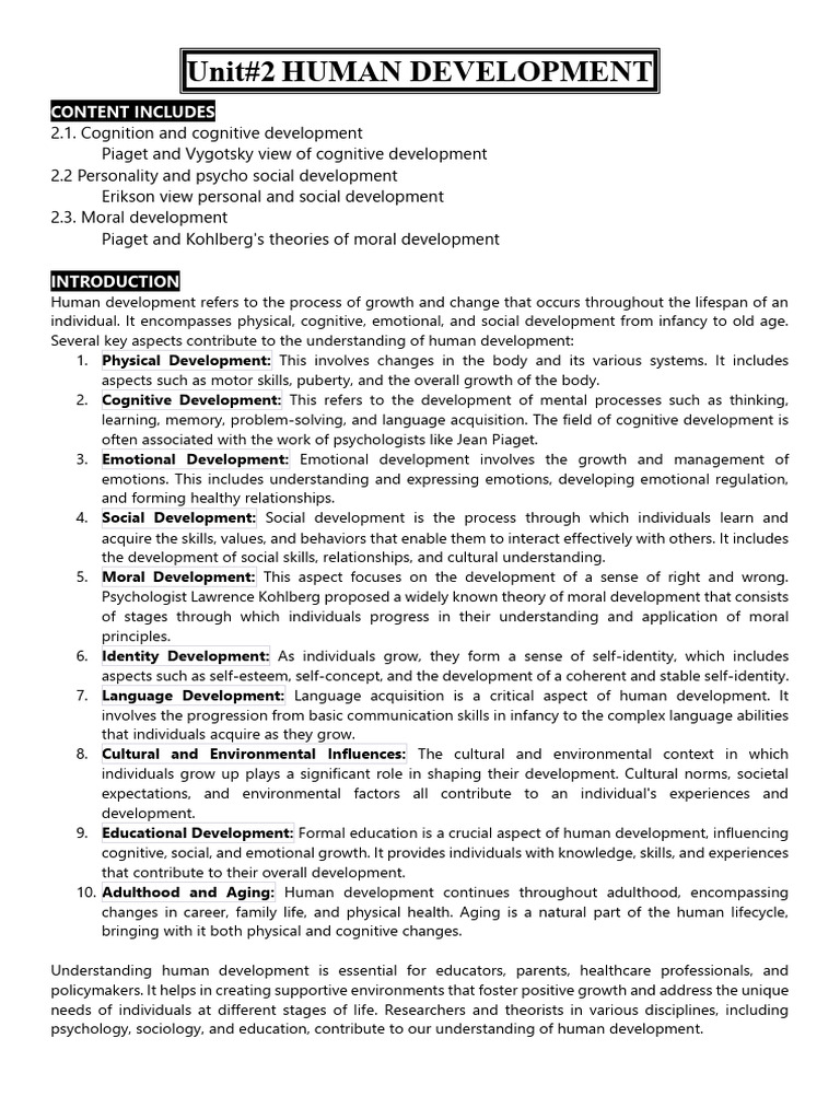 Ch#2 Human Development | PDF | Constructivism (Philosophy Of Education ...