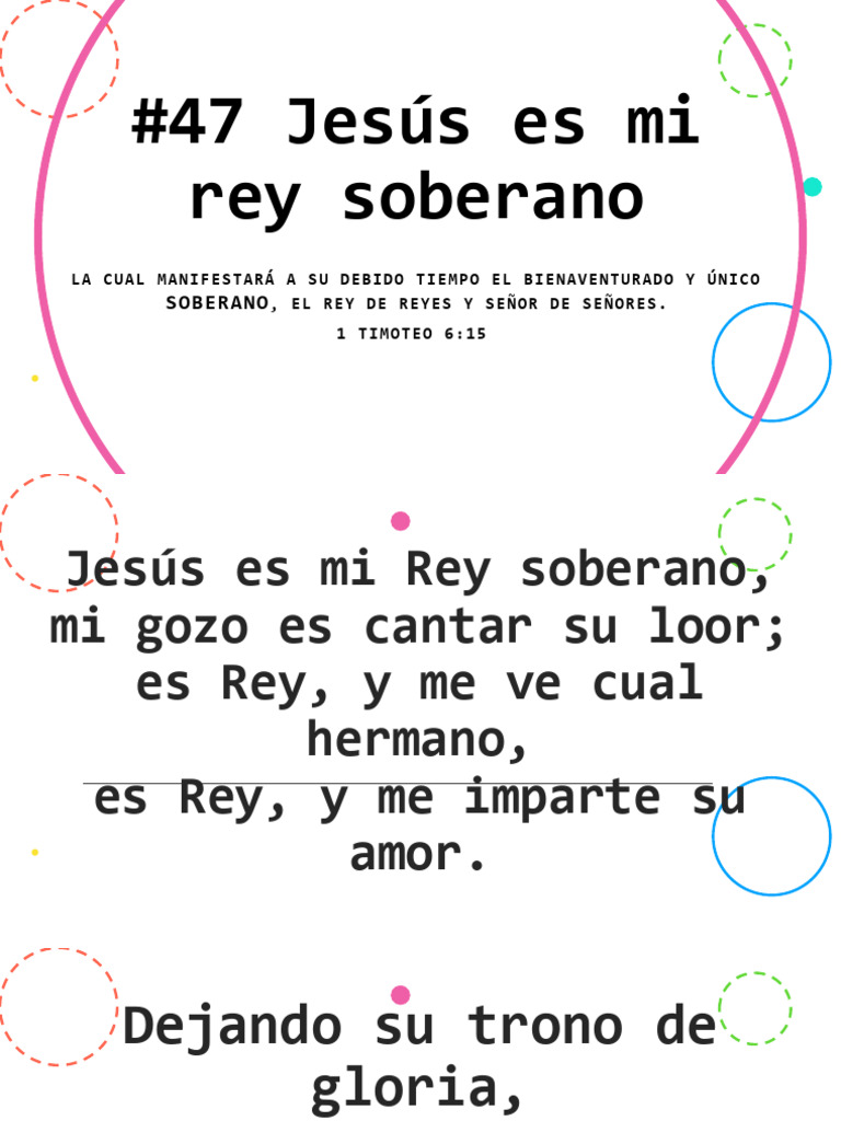 47 Jesús Es Mi Rey Soberano | PDF | Religión y espiritualidad