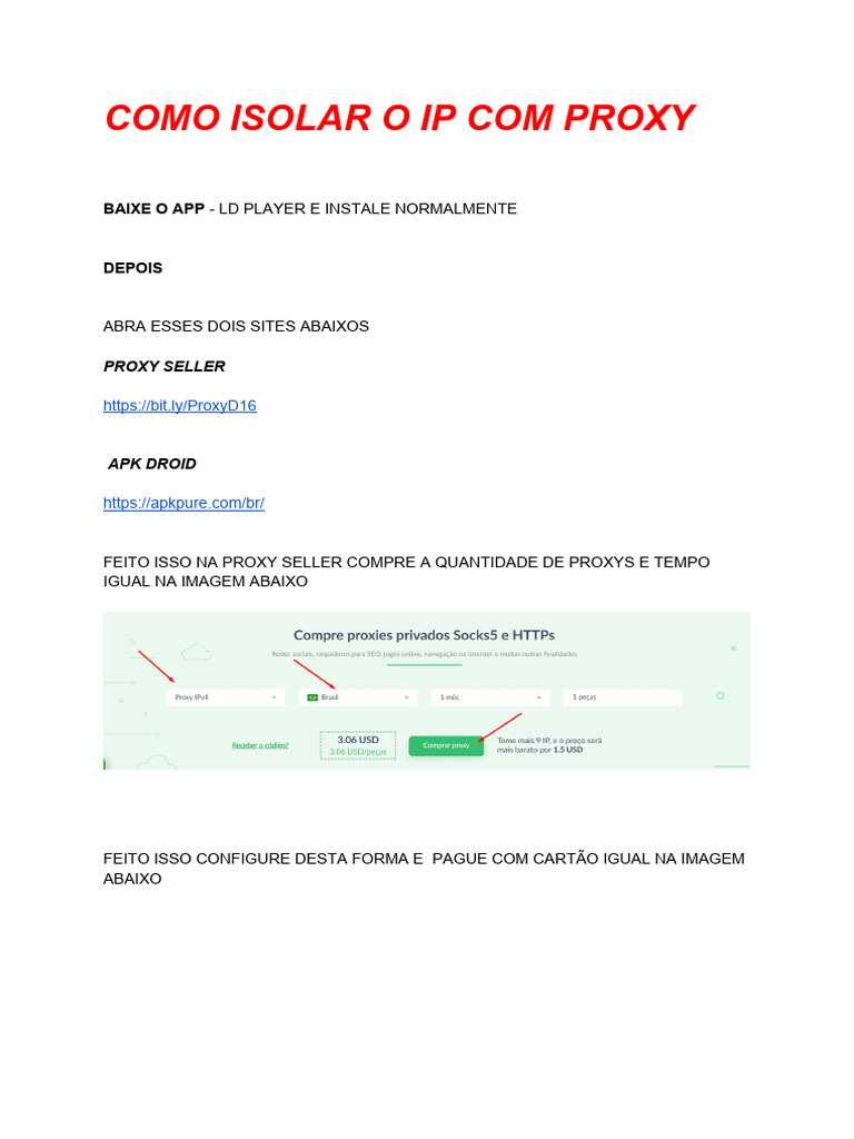 Passo A Passo Rápido para Configurar Proxy Whatsapp | PDF