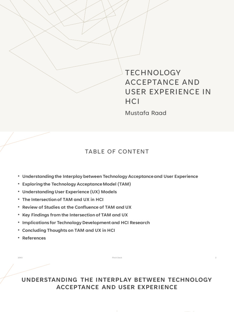 Technology Acceptance and User Experience in HCI: Mustafa Raad | PDF