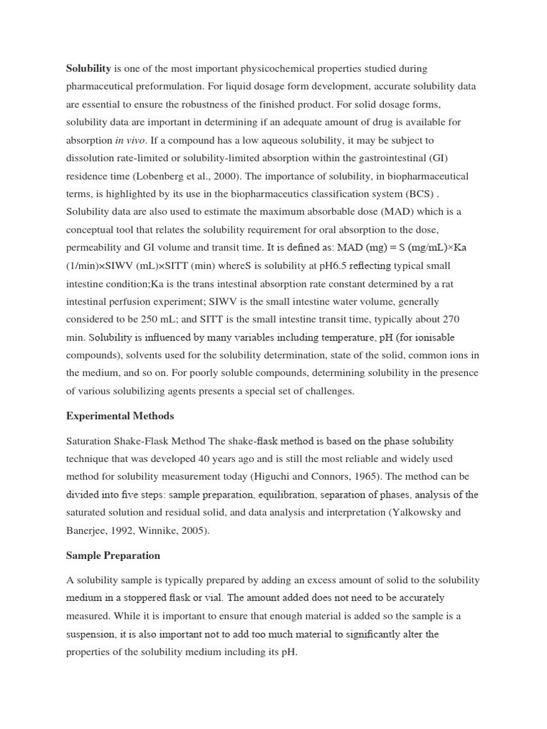 Pharmaceutical Solubility Insights | PDF | Wellness