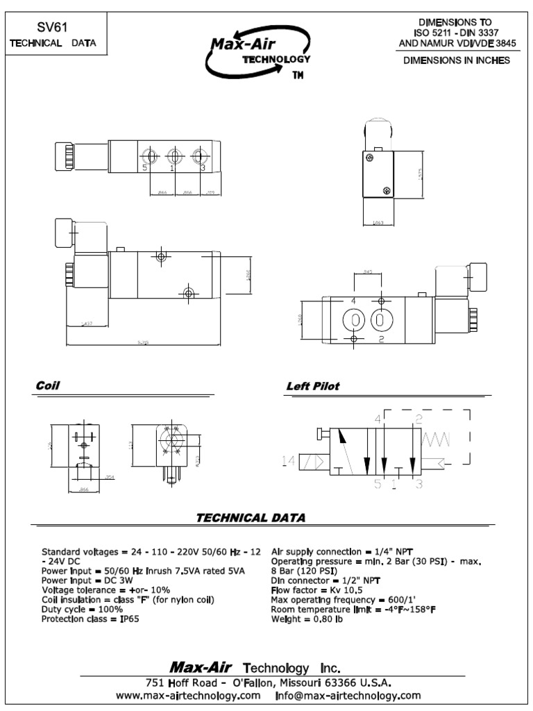 45 - Sv61specificationsheet Selenoid RTO | PDF