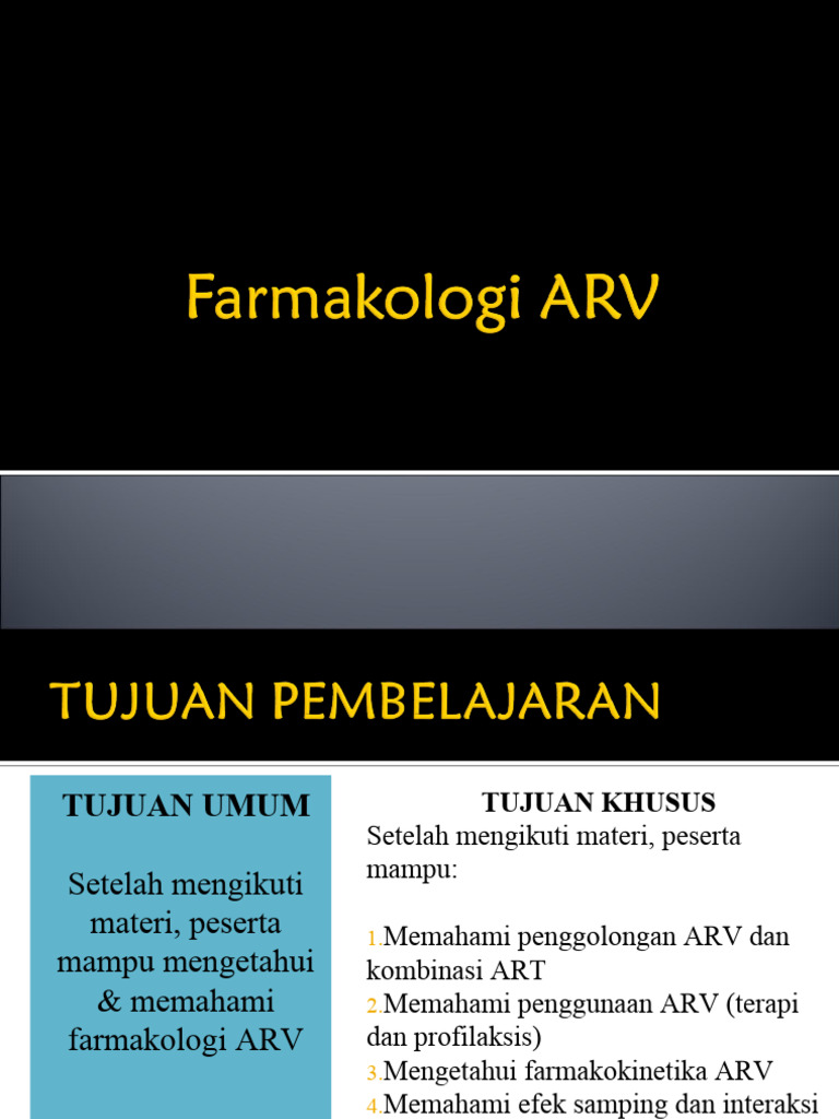 Panduan Farmakologi ARV Lengkap | PDF