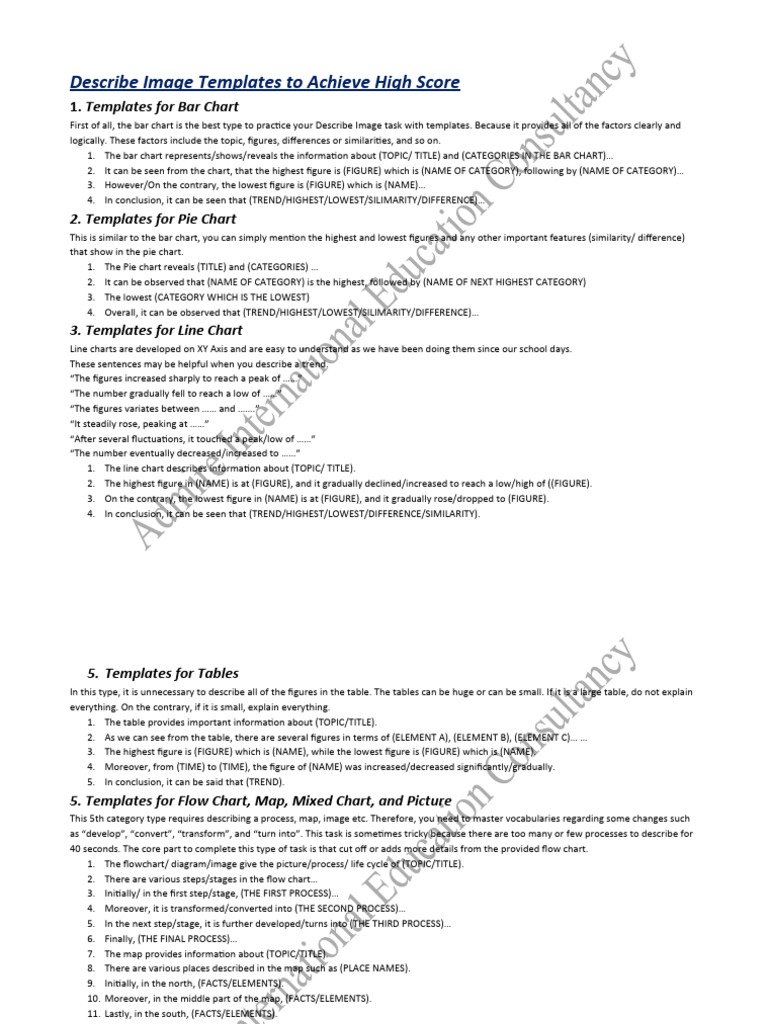 PTE Describe Image Templates | PDF | Computers