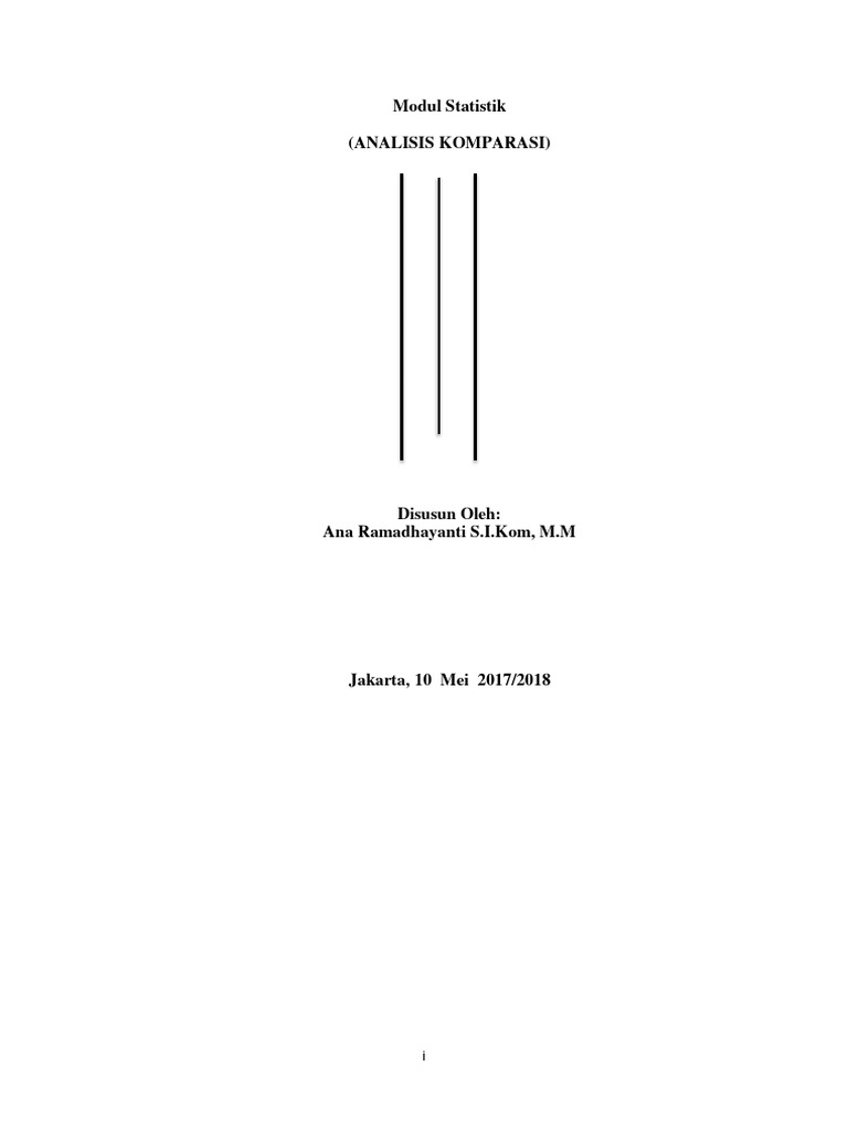 Modul Statistik ANALISIS KOMPARASI - Ana R | PDF Modul Statistik ANALISIS KOMPARASI - Ana R | PDF