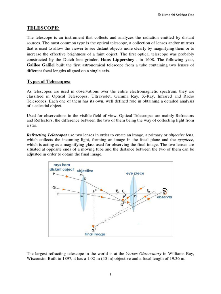 Telescope 1 | PDF