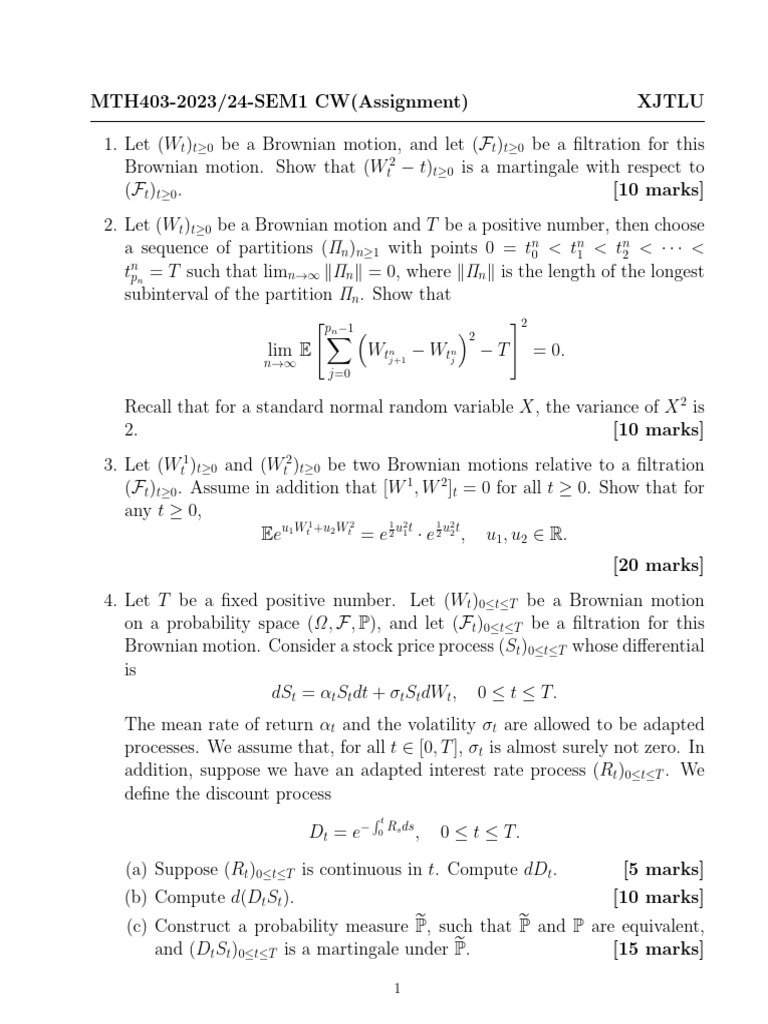 MTH403 Assignment 231219 | PDF | Causality | Game Theory