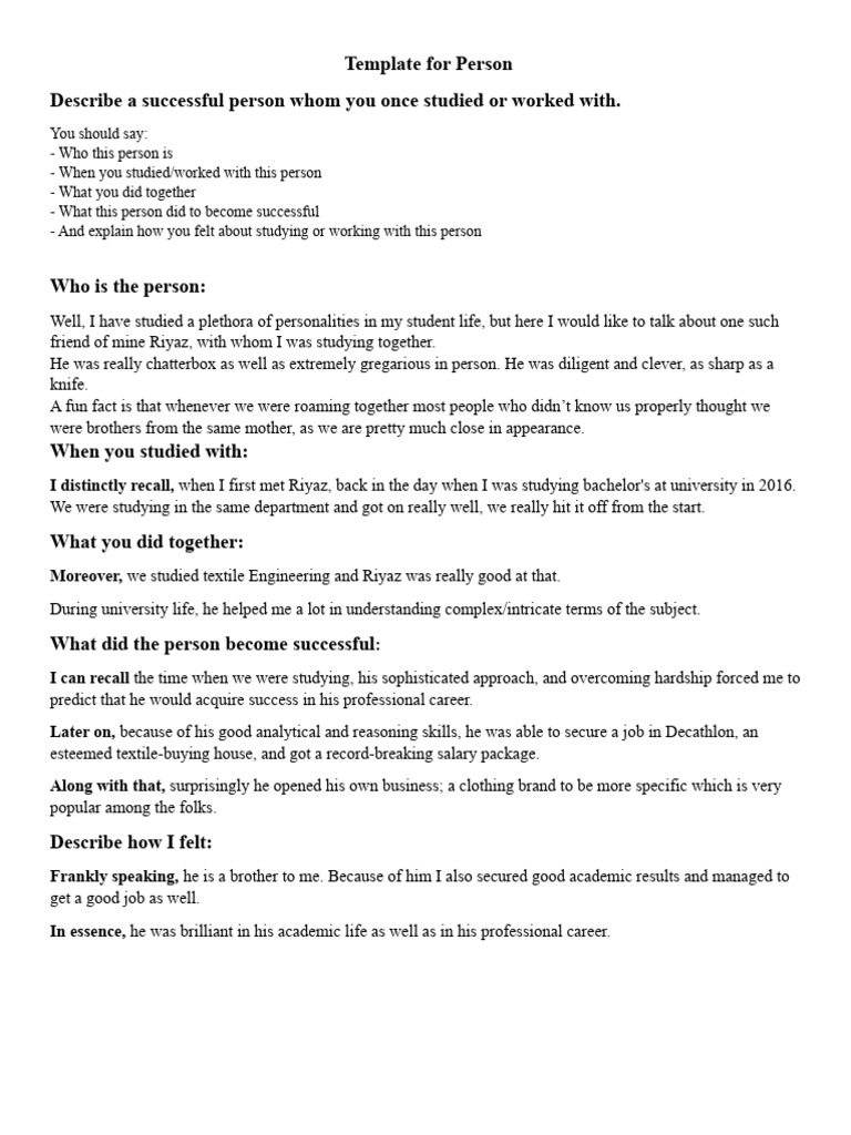 Speaking Template - 1.2 | PDF | Brand | Customer