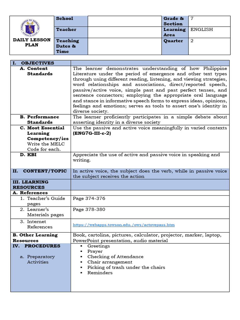 4as LP in English 7 3 | PDF