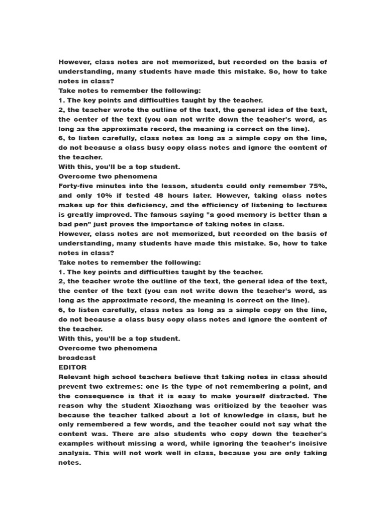 Class Note 3 | PDF | Thought | Information