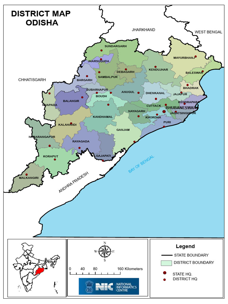 Political Map Odisha | PDF