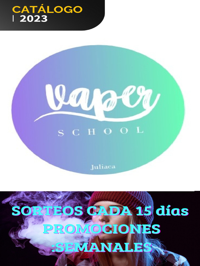 Catalogo - Vapers School Juliaca Recargables | PDF