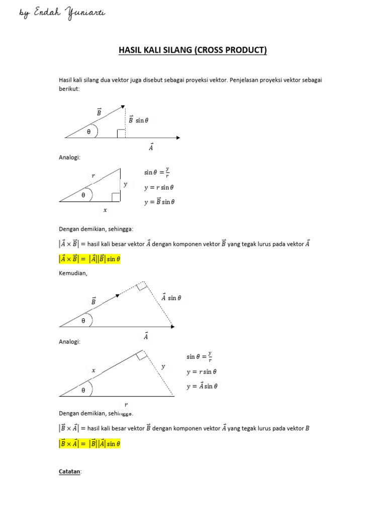 Hasil Kali Silang - Cross Product | PDF