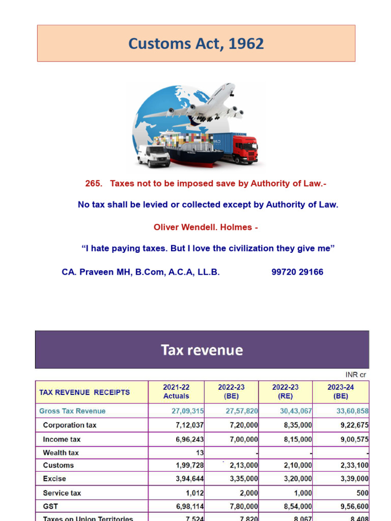 Taxation Unit V Customs Law Mar 2023 | PDF