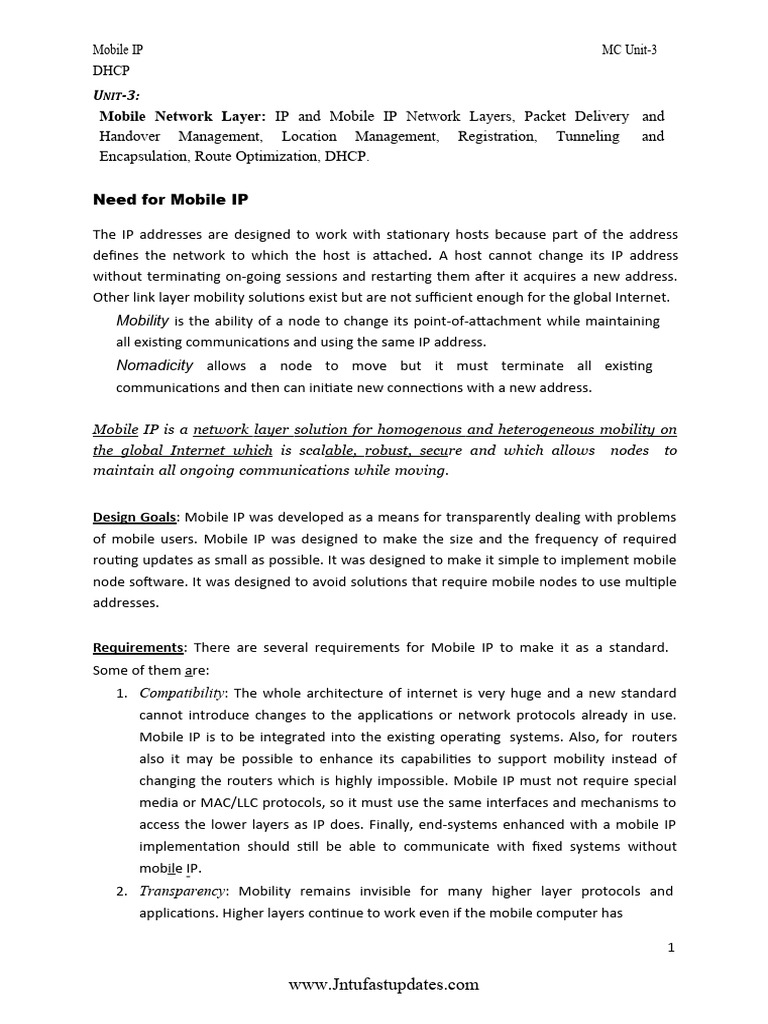 MC R20 - Unit-3-Part1 | PDF | I Pv6 | Wireless Sensor Network