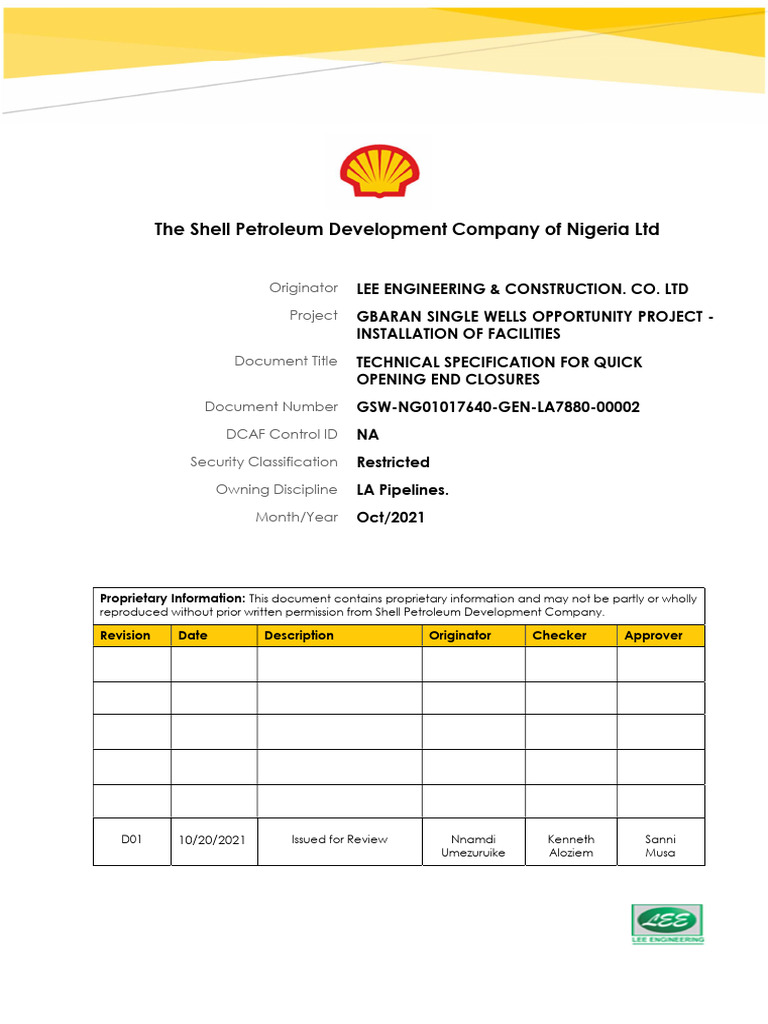 GSW-NG01017640-GEN-LA7880-00002 - Technical Specifications For Quick ...