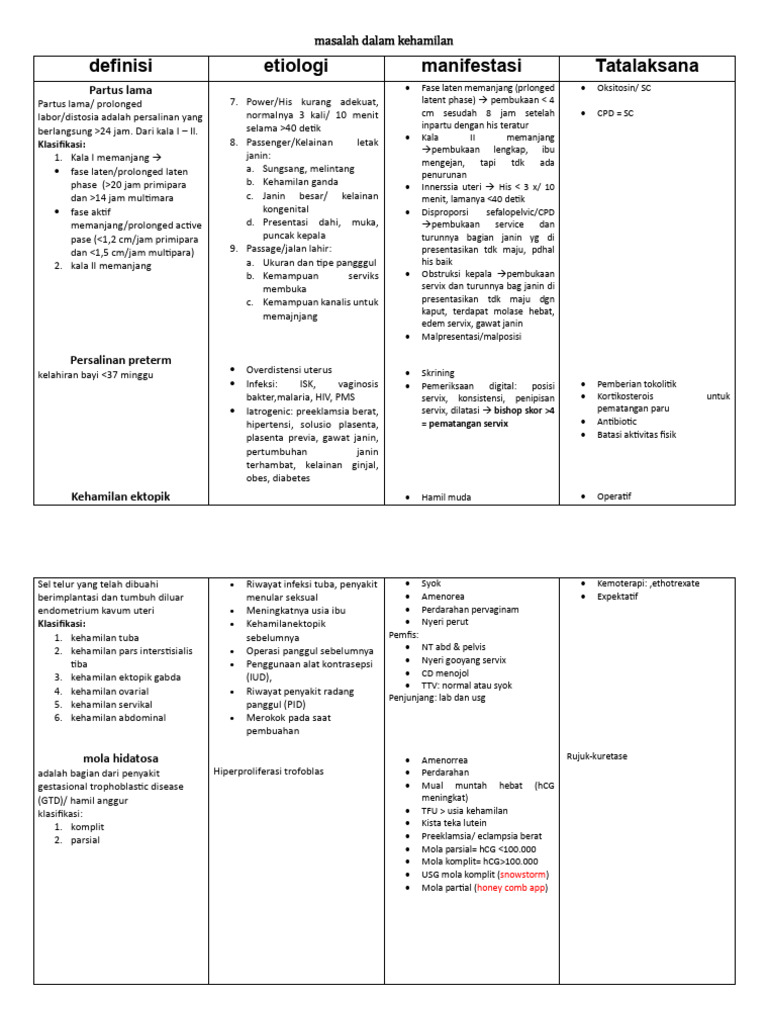 Problem Persalinan | PDF