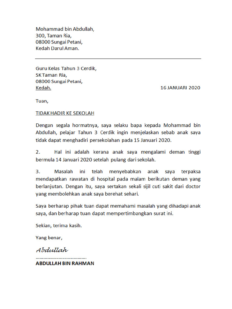 Surat Rasmi | PDF