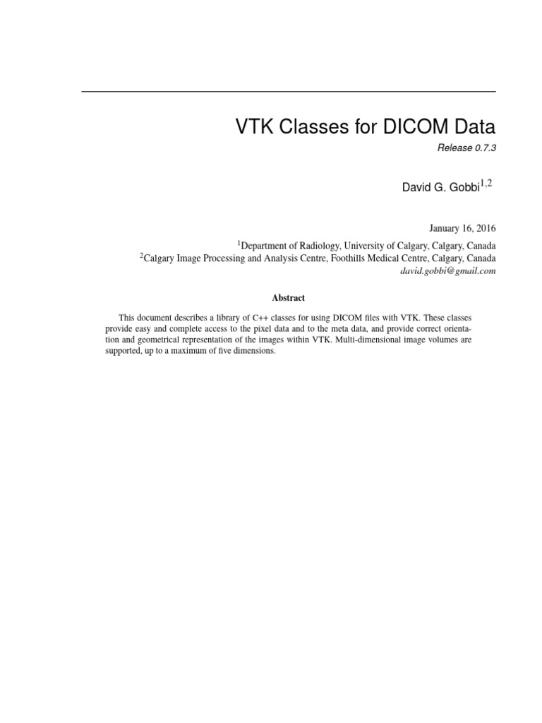 VTK Dicom | PDF | Computers