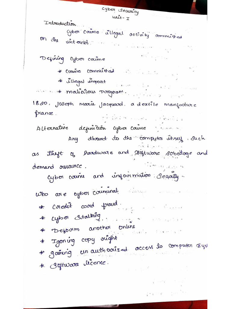 Cyber Security Notes | PDF Cyber Security Notes | PDF